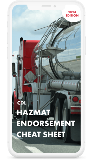 CDL - Endorsement H (Hazardous Materials) Cheat Sheet -- DMVCheatSheets.com