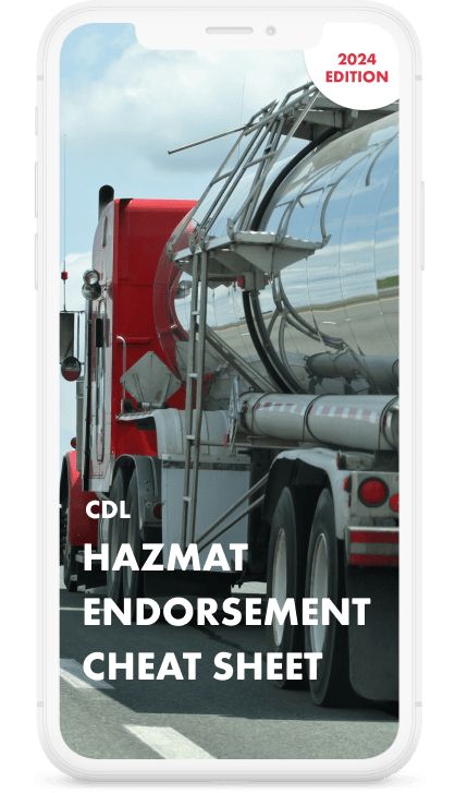 CDL - Endorsement H (Hazardous Materials) Cheat Sheet -- DMVCheatSheets.com